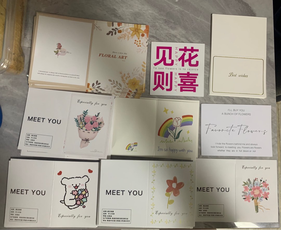 Blank message cards, Hobbies & Toys, Stationery & Craft, Flowers ...