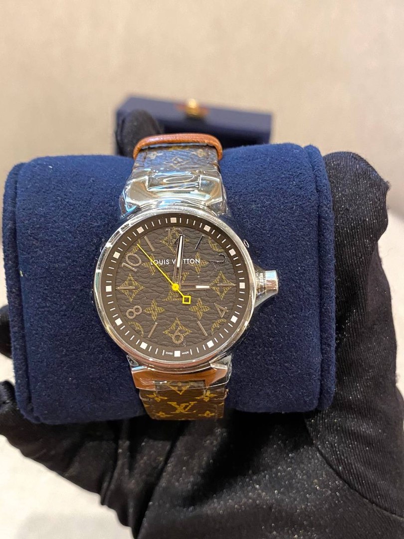 (BRAND NEW) 2022 LOUIS VUITTON LADY TAMBOUR MONOGRAM 34MM QUARTZ WATCH ...