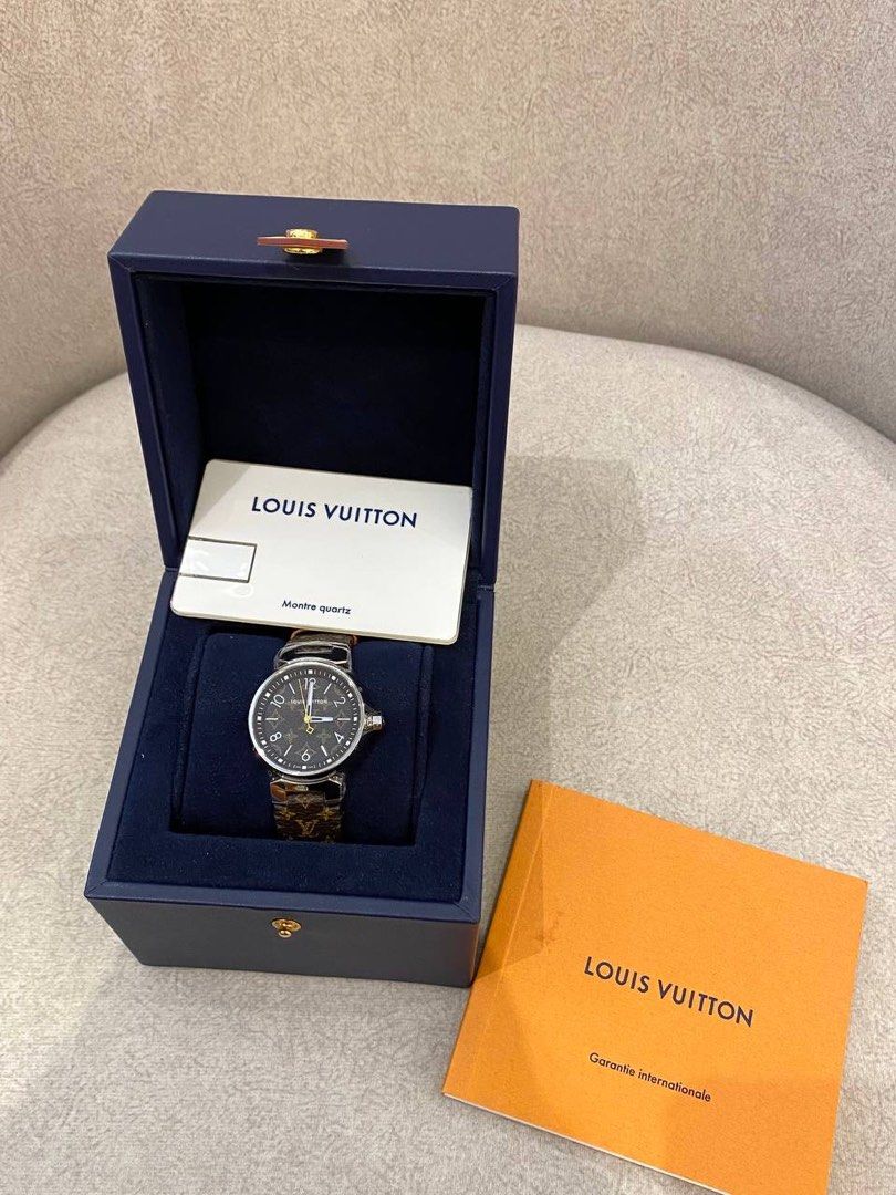 (BRAND NEW) 2022 LOUIS VUITTON LADY TAMBOUR MONOGRAM 34MM QUARTZ WATCH ...