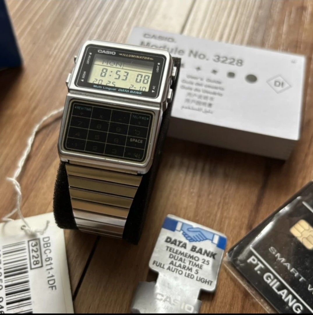 Casio General DBC-611-1DF Calculator Digital Dial Stainless Steel Band, Fesyen Pria, Jam Tangan ...