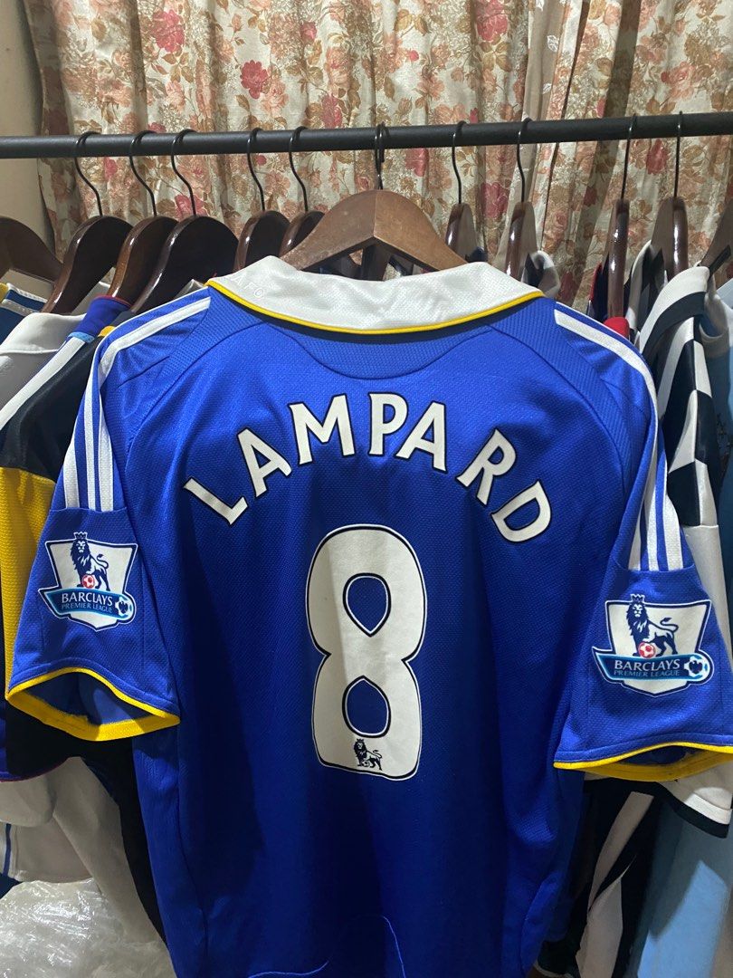 CHELSEA LAMPARD AUTHENTIC SAMSUNG VELVET FLOCK 2008 2009 VINTAGE HOME JERSEY TERRY DROGBA ...