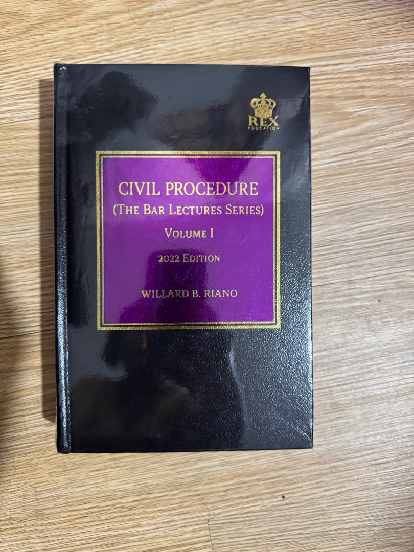 Civil Procedure Volume I 2022 Edition Riano, Hobbies & Toys, Books & Magazines, Textbooks on ...
