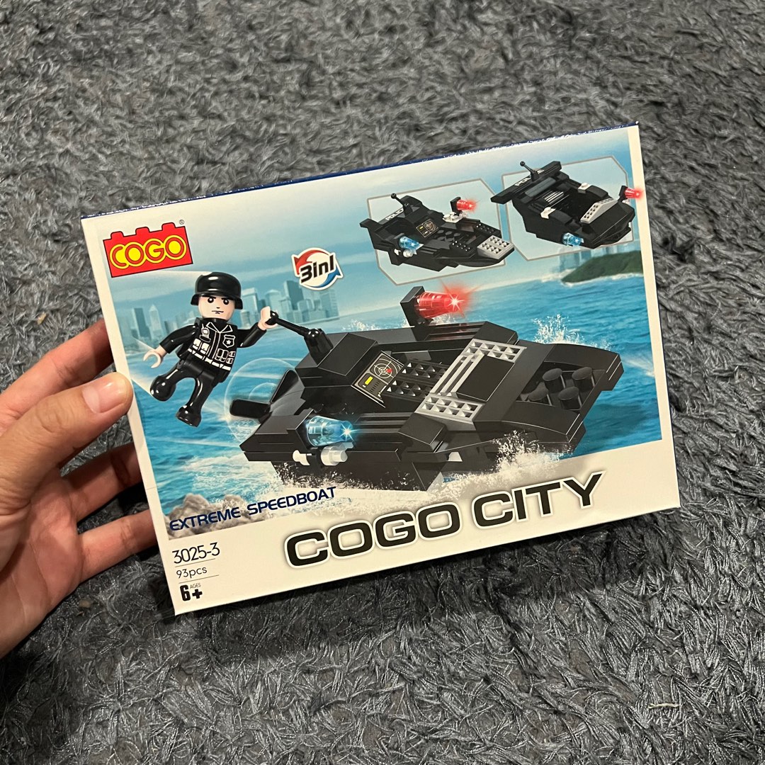 Cogo Lego Police Extreme Speedboat 93pcs, Hobbies & Toys, Toys & Games ...
