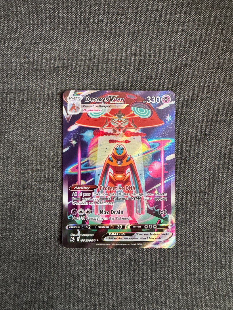 Deoxys VMAX - Crown Zenith: Galarian Gallery (CRZ:GG), Hobbies & Toys ...