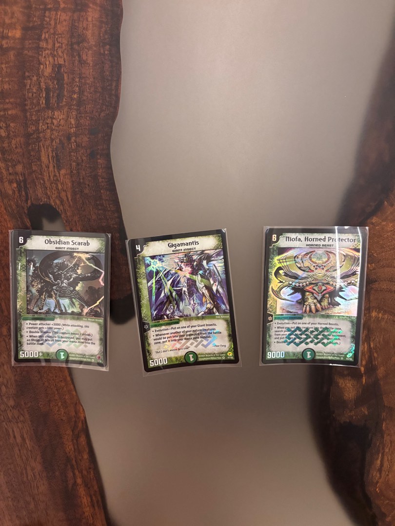 Duel masters cards nature foils - Obsidian scarab, Gigamantis, Niofa ...