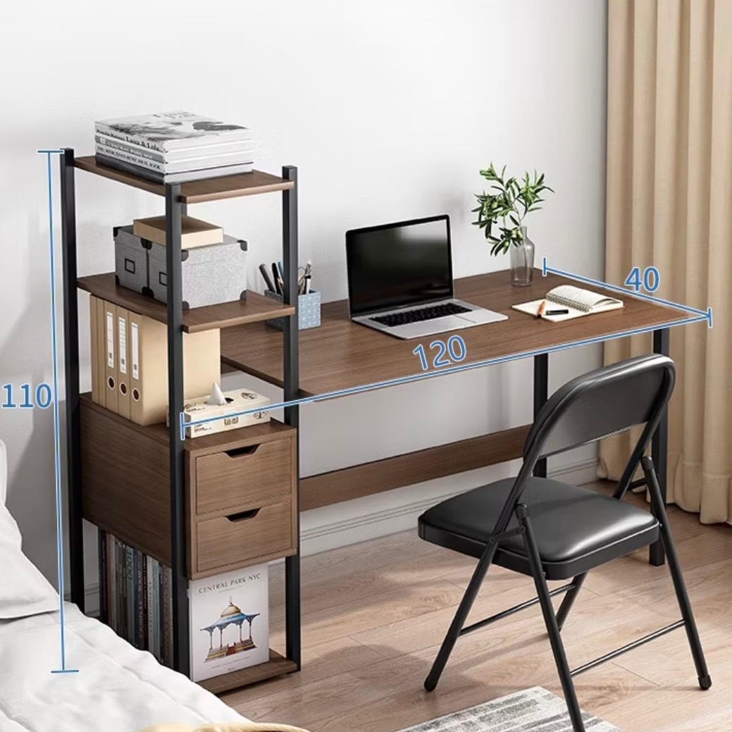 Durable Study Table With Bookshelf | Premium Computer Desk With Side ...