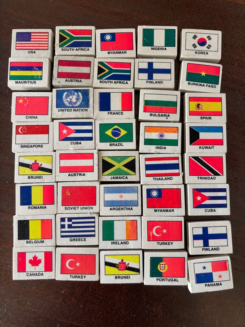 Flag erasers - many countries, Hobbies & Toys, Stationery & Craft ...