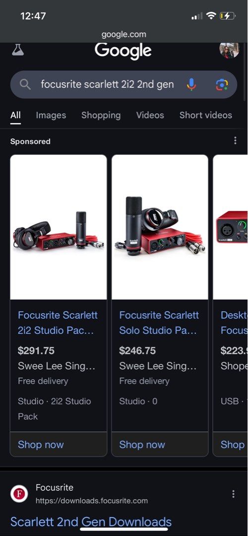 Focusrite Scarlett 2i2 Recording Studio Pack (2nd gen), Audio, Voice Recorders on Carousell