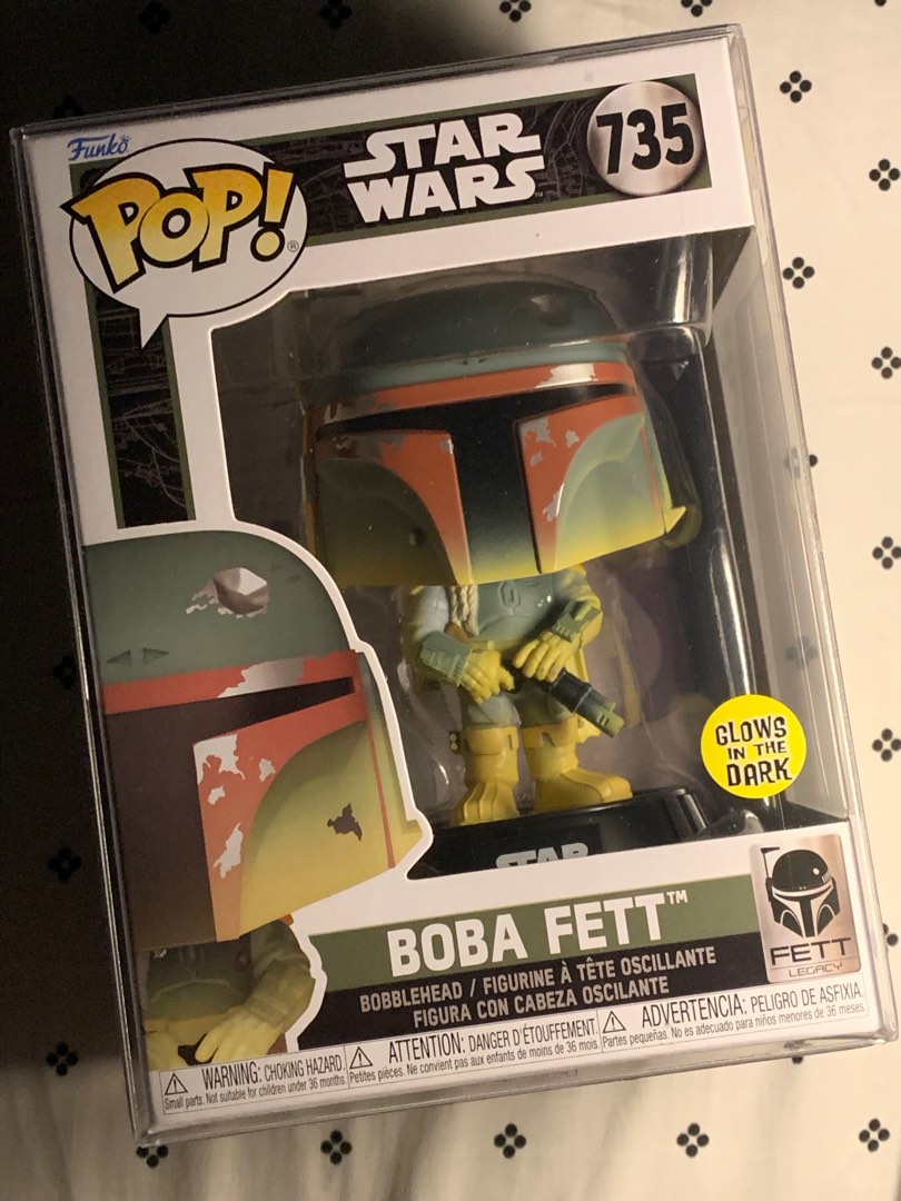 Funko Pop #735 Star Wars Boba Fett Glow In The Dar, Hobbies & Toys ...