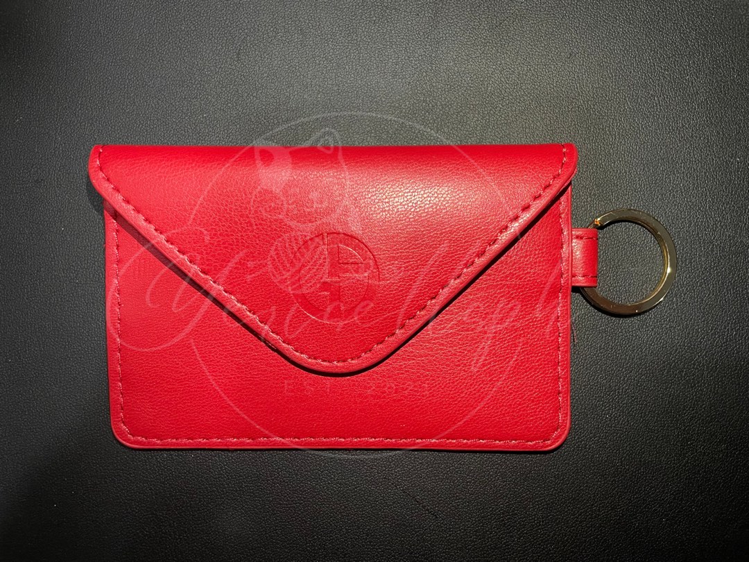 GIORGIO ARMANI RED KEY CHAIN CARD HOLDER, Luxury, Bags & Wallets on ...