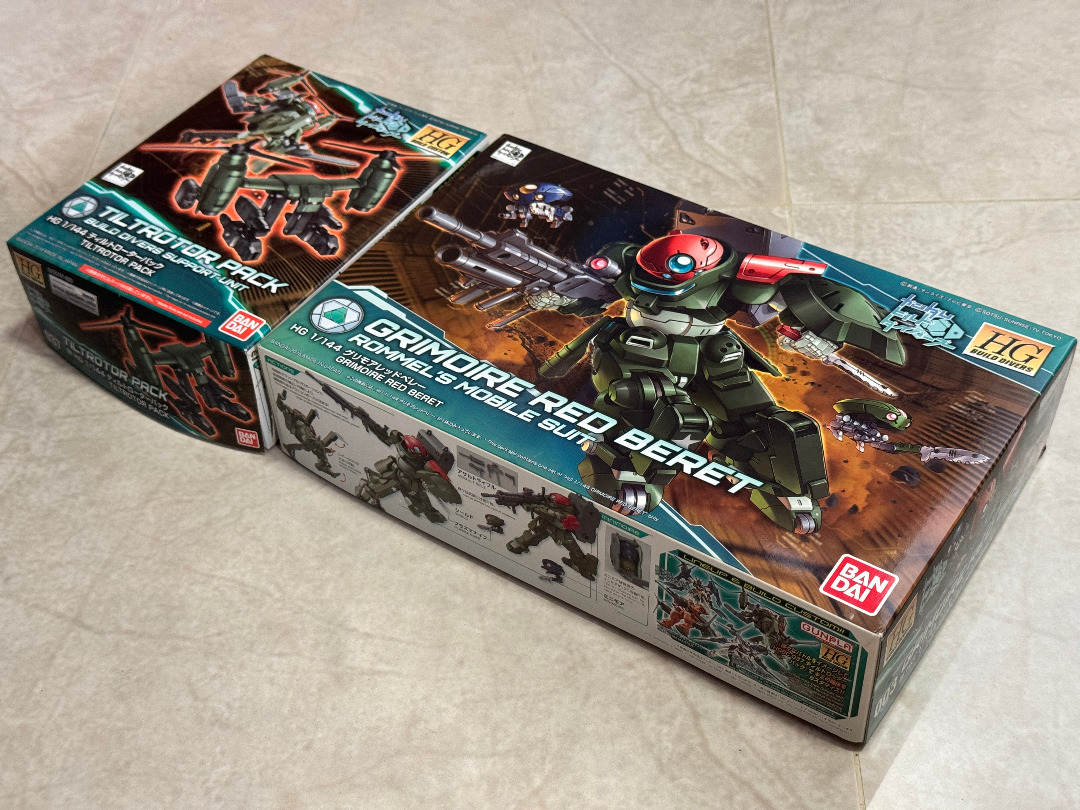 HG Grimoire Red Beret w/ Tiltrotor Pack, Hobbies & Toys, Toys & Games ...