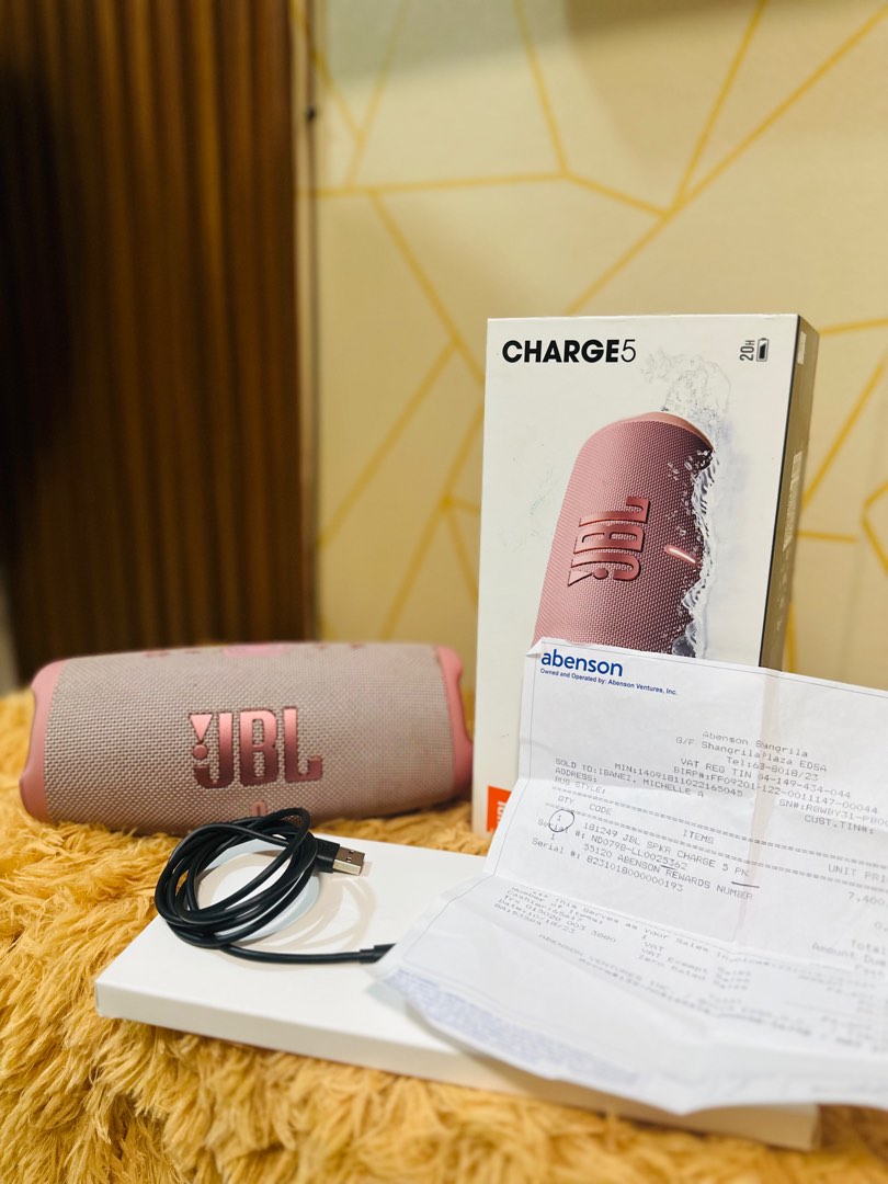 JBL Charge 5 Pink with receipt, Audio, Soundbars, Speakers & Amplifiers ...