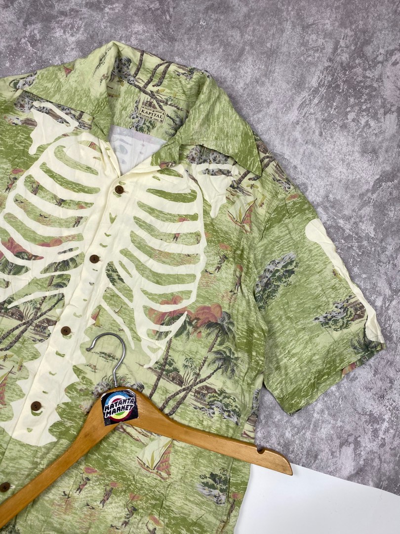 Kapital japan kamehameha rayon bone wrangle collar not issey miyake ...