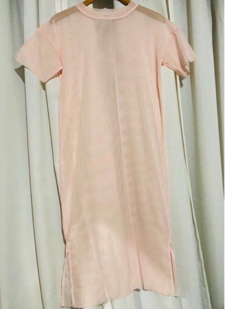 Lowrys Farm Light Pink See-Through Cover Up Sheer long Dress, Women's ...