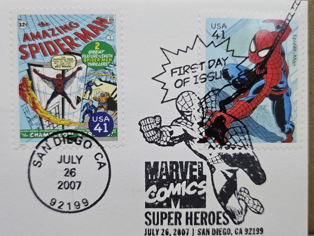 MARVEL COMICS SPIDER-MAN 2007 USPS FIRST DAY OF ISSUE (GLEN CACHET FDC ...