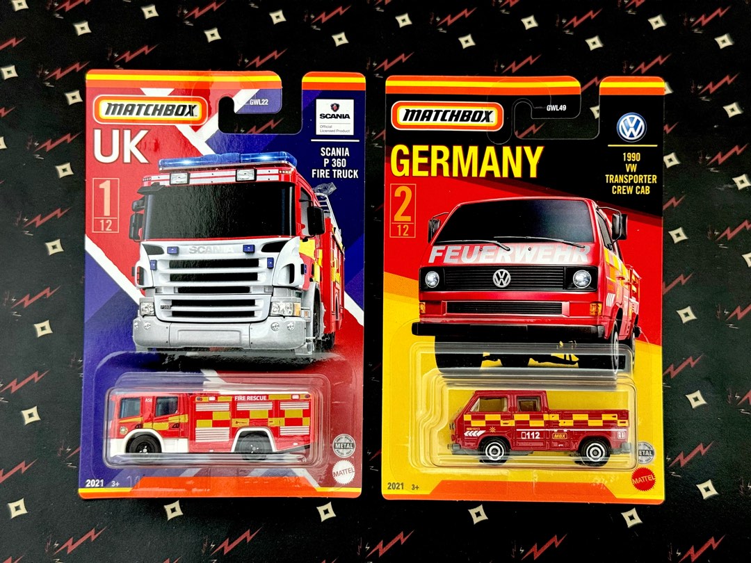 Matchbox UK Scania P360 Fire Truck Hot Wheels size Germany 1990 VW ...