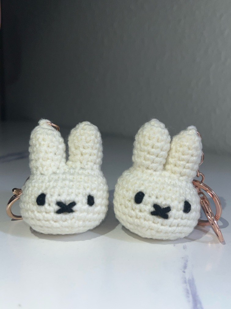 Matching miffy crochet keychain, Hobbies & Toys, Stationery & Craft, Handmade Craft on Carousell