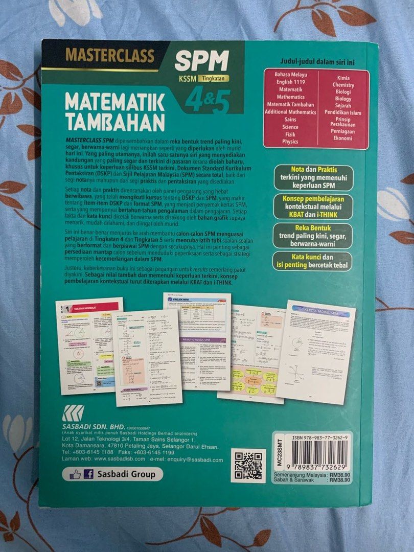 matematik tambahan spm, Hobbies & Toys, Books & Magazines, Textbooks on ...