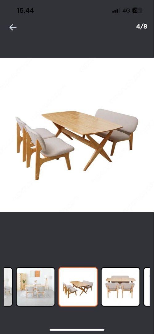 Meja Makan Aesthetic Informa, Perabotan Rumah di Carousell