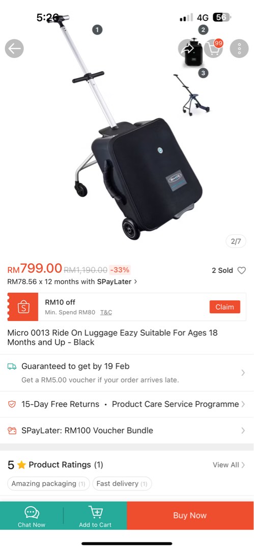 Micro Mobility - ride on luggage, Babies & Kids, Going Out, Other ...