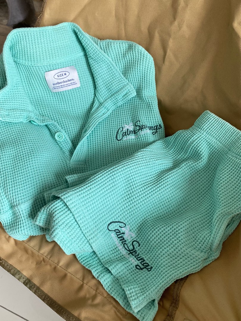 Motherchuckers tiffany blue waffle set, Women's Fashion, Dresses & Sets ...