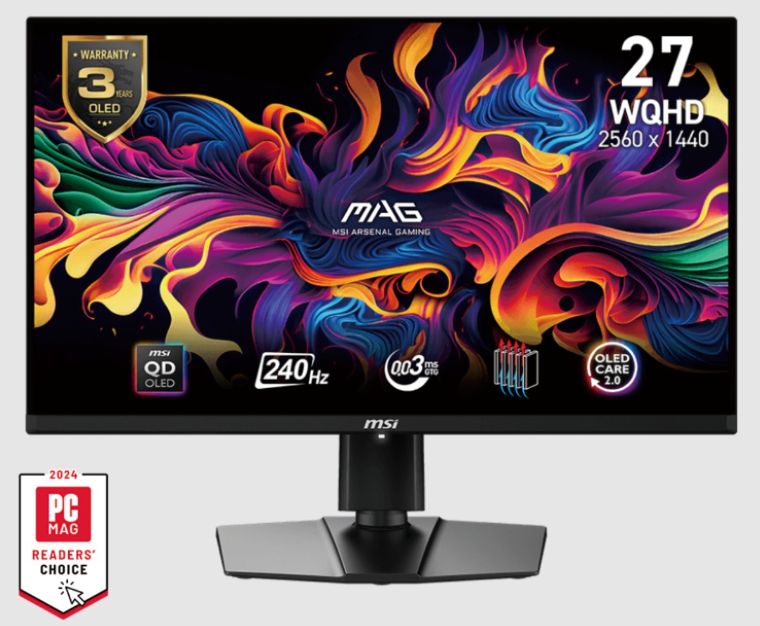 MSI MAG 271qpx qd-oled e2 OLED 27inch Gaming Monitor | 2560x1440 ...
