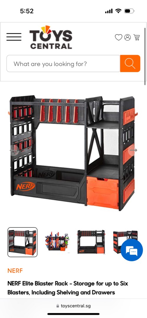 NERF storage rack NER0144 Elite Blaster Rack, Furniture & Home Living ...