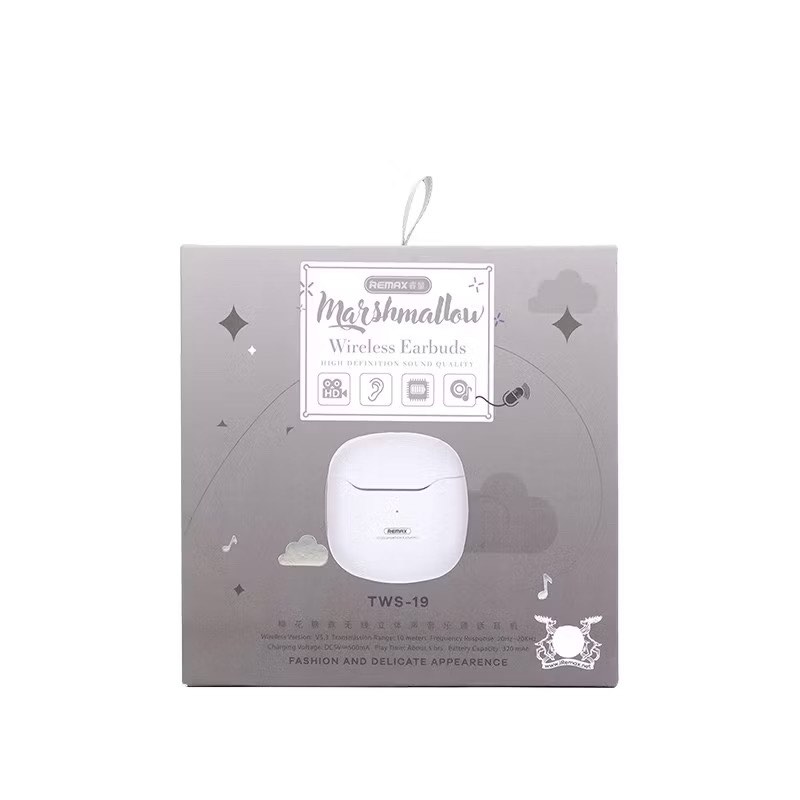 OHSOME REMAX TWS-19 Macaron Color True Wireless Stereo Earbuds Putih ...