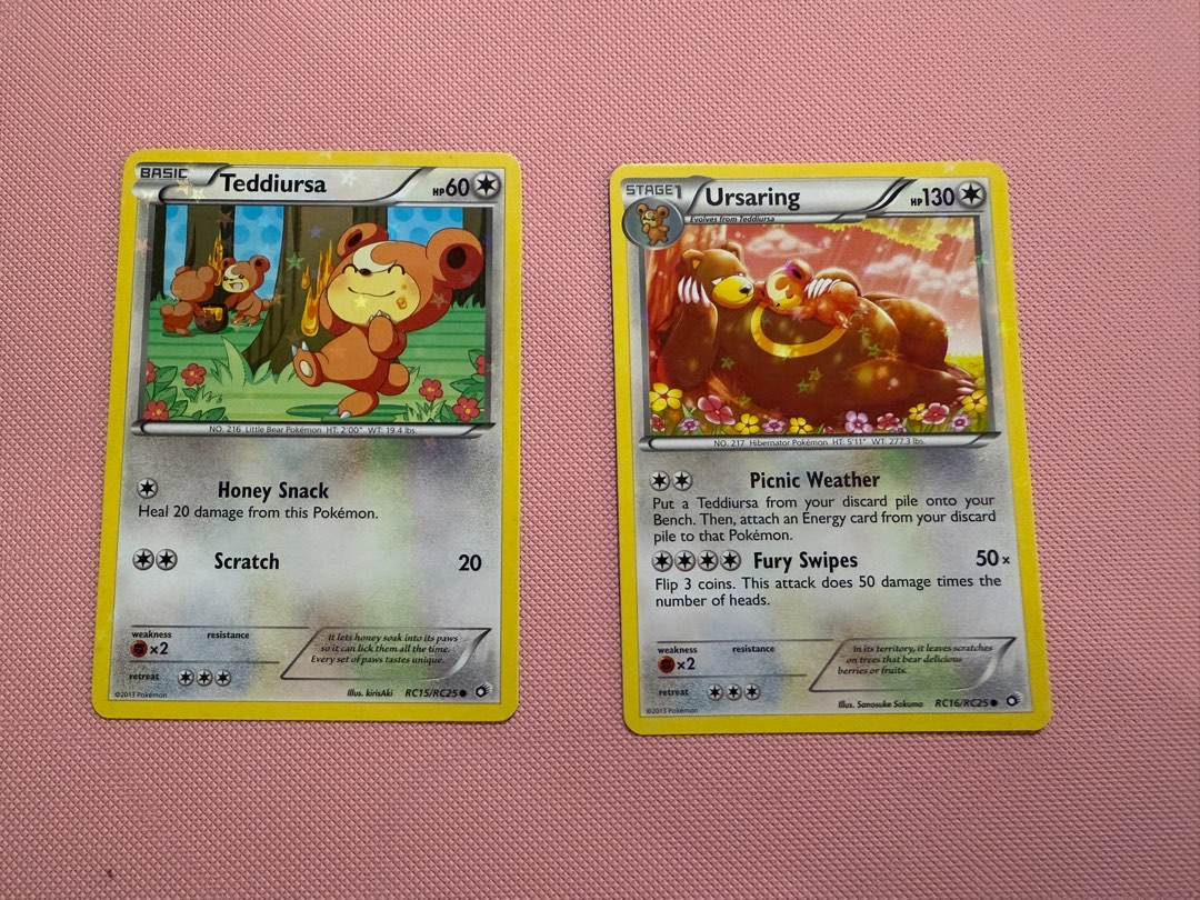 Pokemon Card Radiant Collection Teddiursa Ursaring, Hobbies & Toys ...