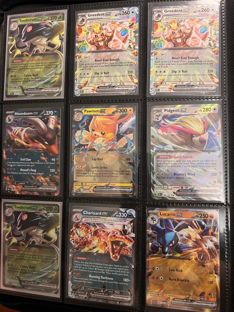 Pokemon TCG singles obf obsidian flames EX cards pidgeot greedent ...