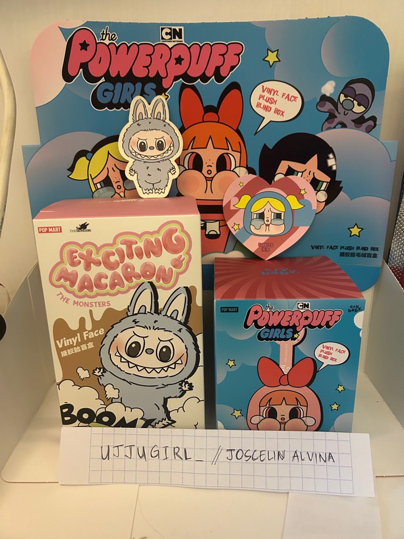POPMART LABUBU EXCITING MACARON CRYBABY POWERPUFF GIRLS, Hobbies & Toys ...