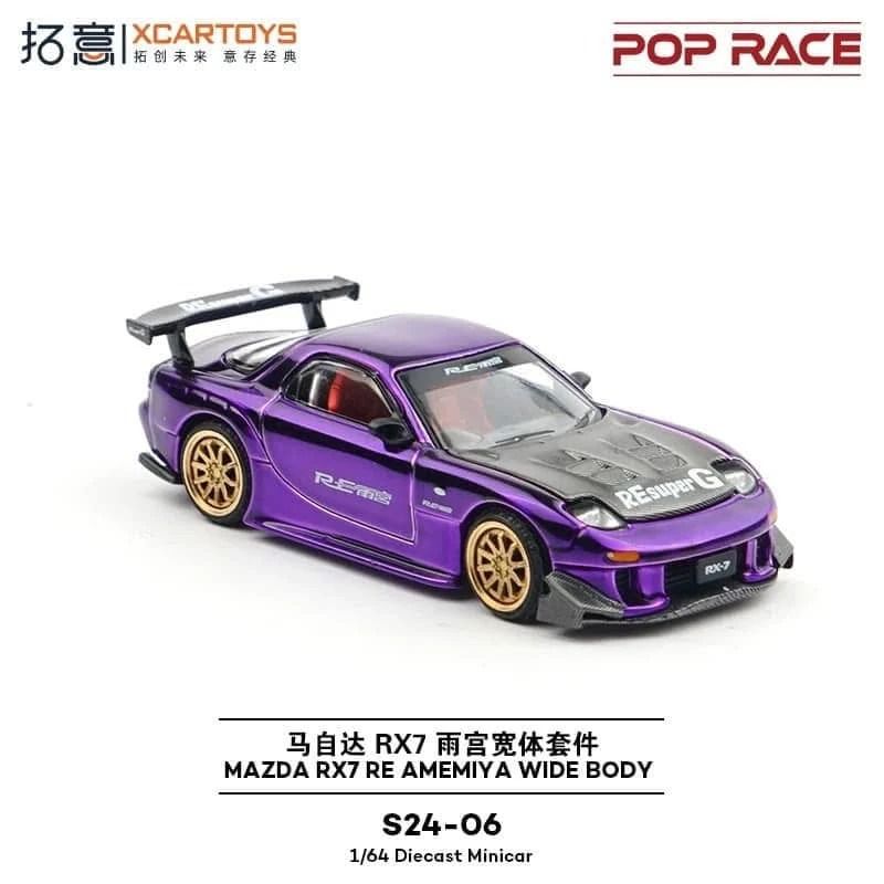 PopRace Mazda RX7 RE Amemiya Widebody Purple Chrome, Hobbies & Toys ...