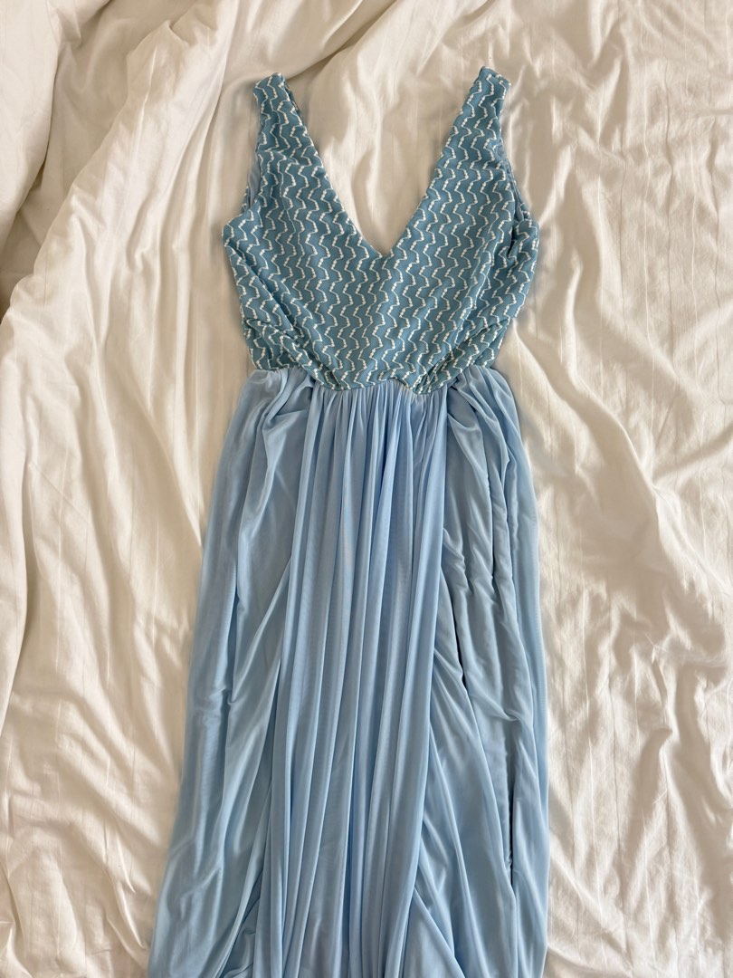 powder blue formal gown - tantease, Women's Fashion, Dresses & Sets ...