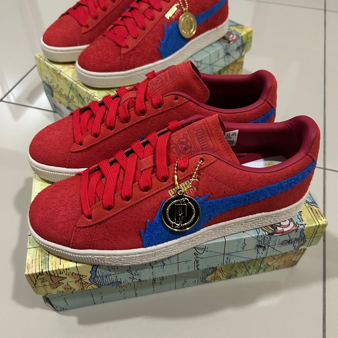 PUMA SUEDE x ONE PIECE BUGGY THE GENIUS JESTER RED BLUE UK7.5 UK8, Men ...