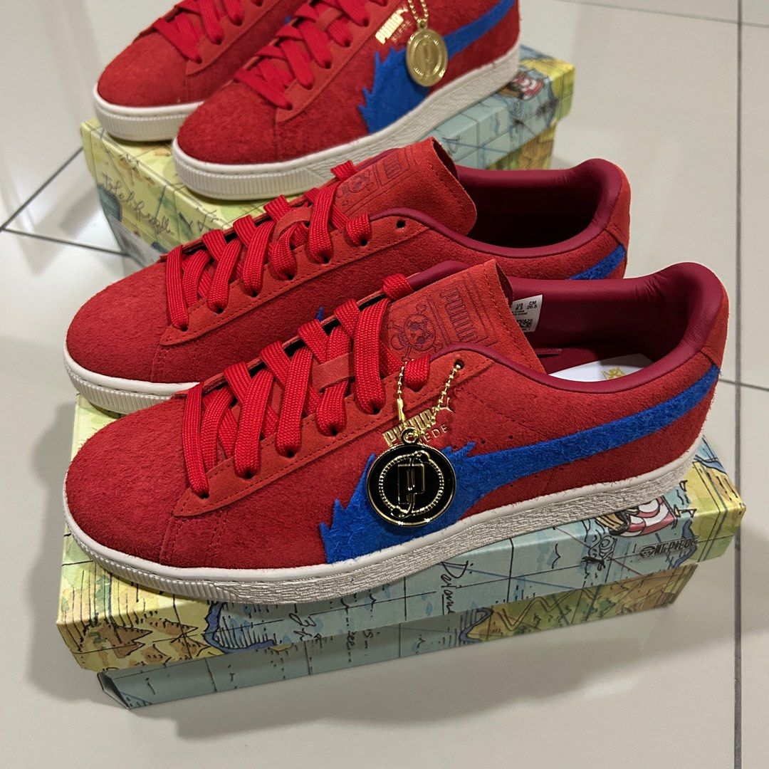 PUMA SUEDE x ONE PIECE BUGGY THE GENIUS JESTER RED BLUE UK7.5 UK8, Men ...