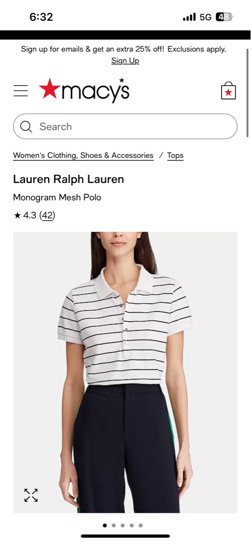 Ralph Lauren Monogram Mesh Polo, Women's Fashion, Tops, Blouses on ...