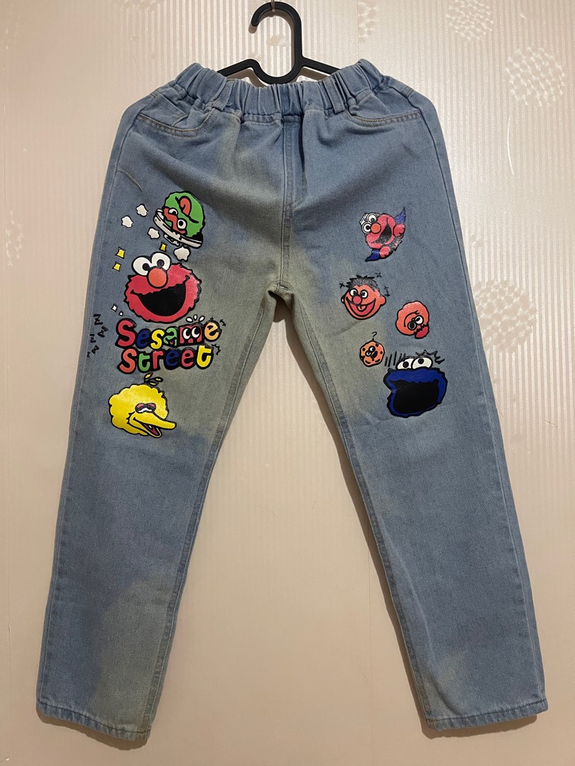 Sesame street- decorated pants, Babies & Kids, Babies & Kids Fashion on ...