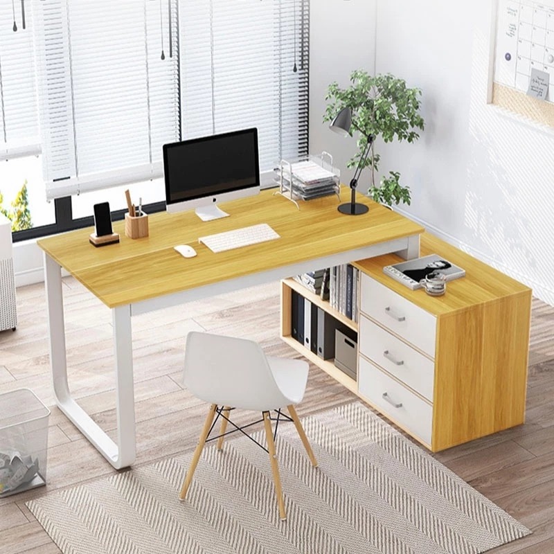 Study Table Light wooden Study Table/Desk/L-Shaped Desk /Writing Table⚡ ...