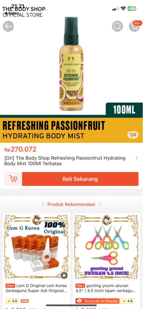 The body shop Body Mist, Kesehatan & Kecantikan, Parfum, Kuku & Lainnya ...