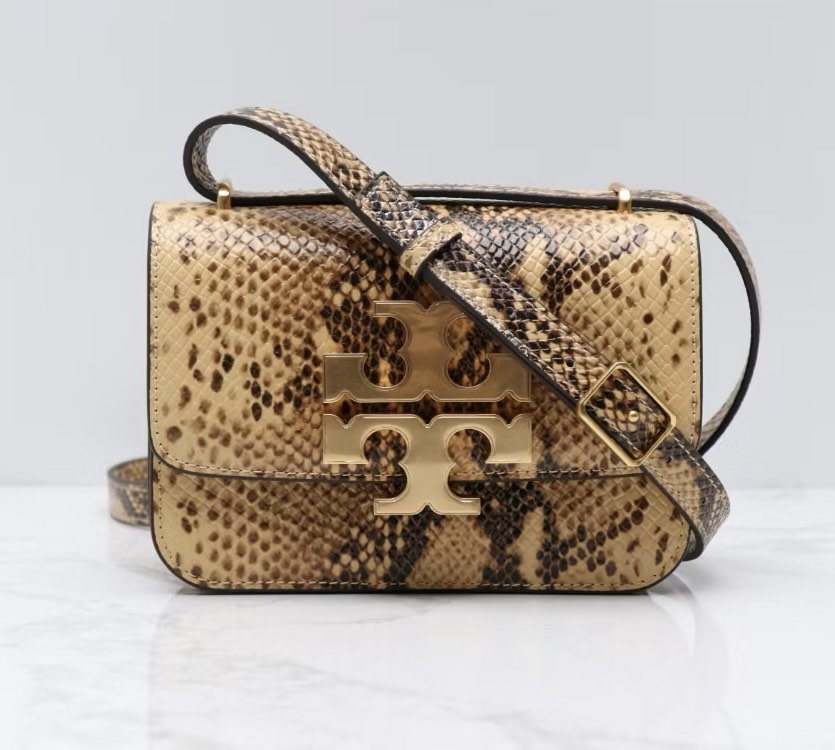 Tory Burch Eleanor Python Skin Convertible Bag, Luxury, Bags & Wallets on Carousell
