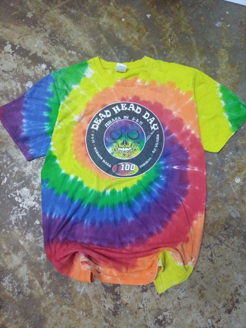 Tye Die Band Shirt DeadHead Gratefull Dead 100 Iconic Rock, Men's ...