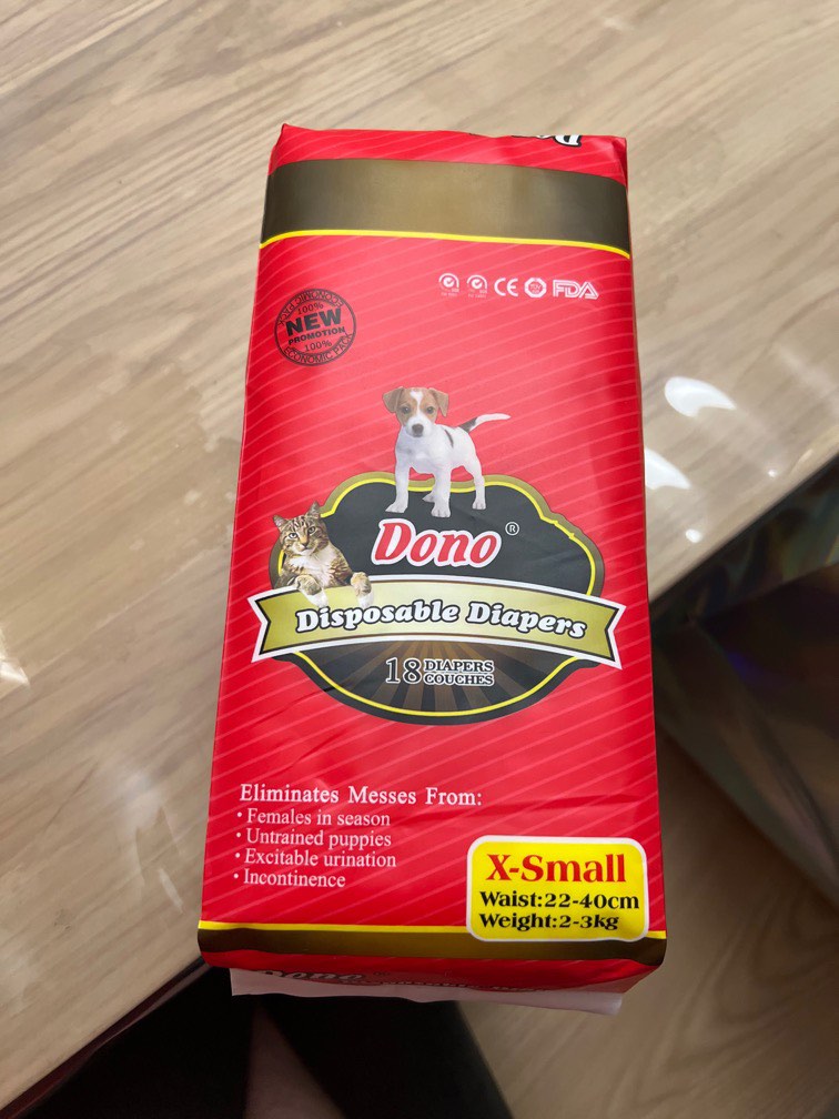 XS diapers for dogs and cats, Pet Supplies, Health & Grooming Supplies ...