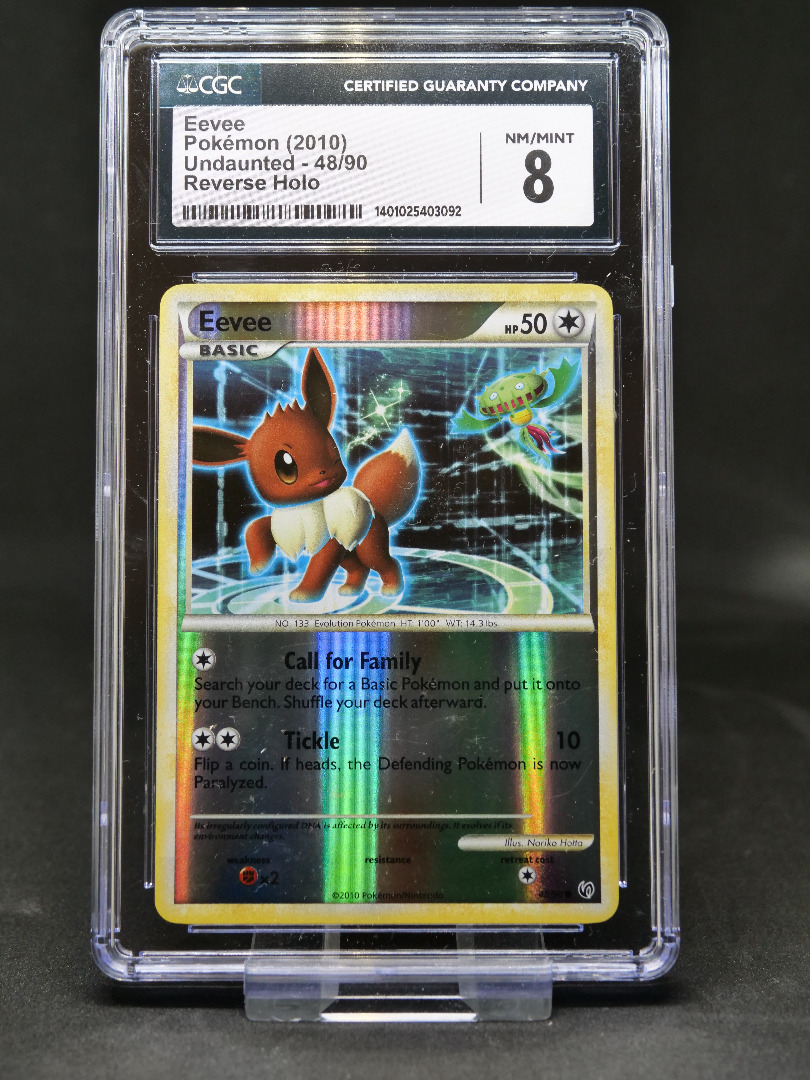 2010 Pokemon Card - Eevee [Reverse Holo] 48/90 (Undaunted) CGC8 ...