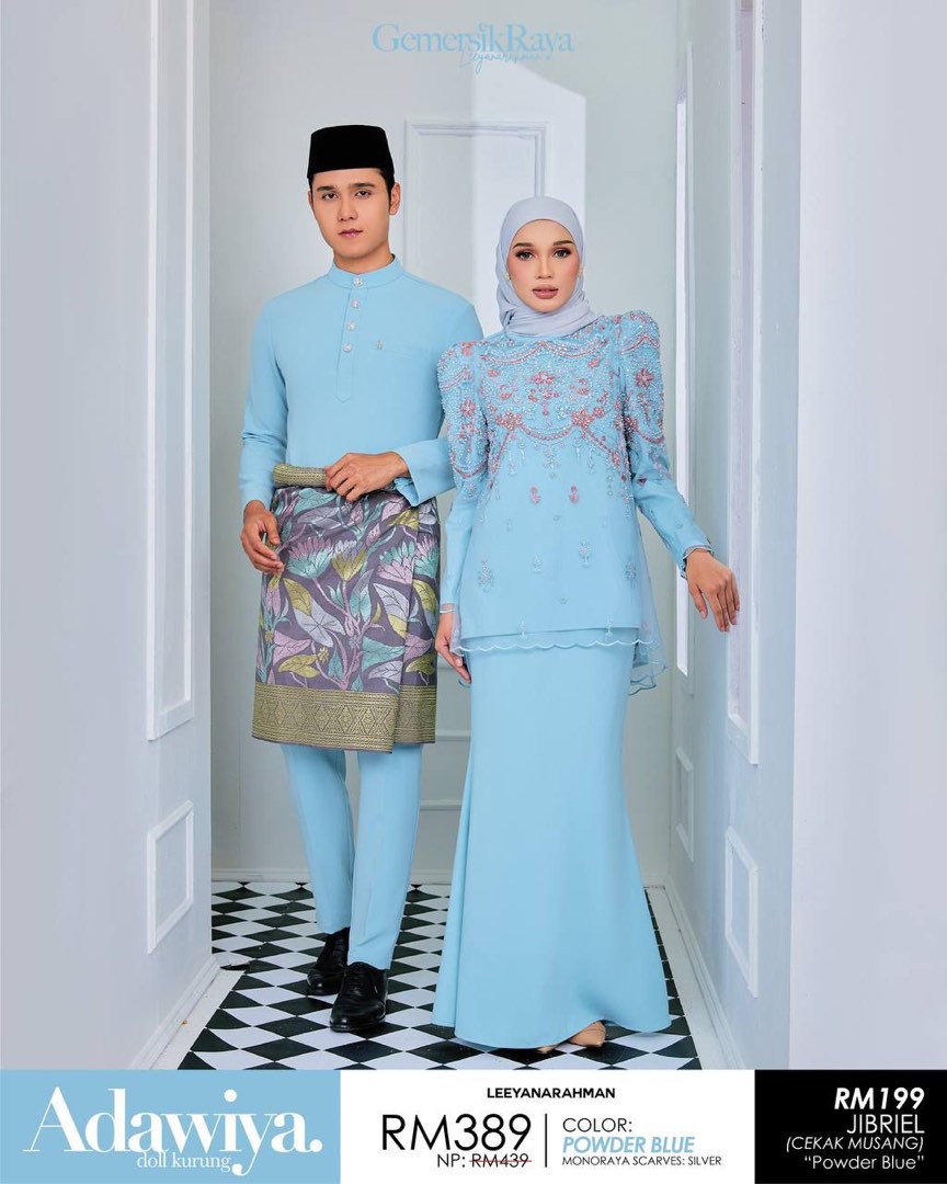 ADAWIYA DOLL KURUNG & JIBRIEL CEKAK MUSANG, Women's Fashion, Muslimah ...
