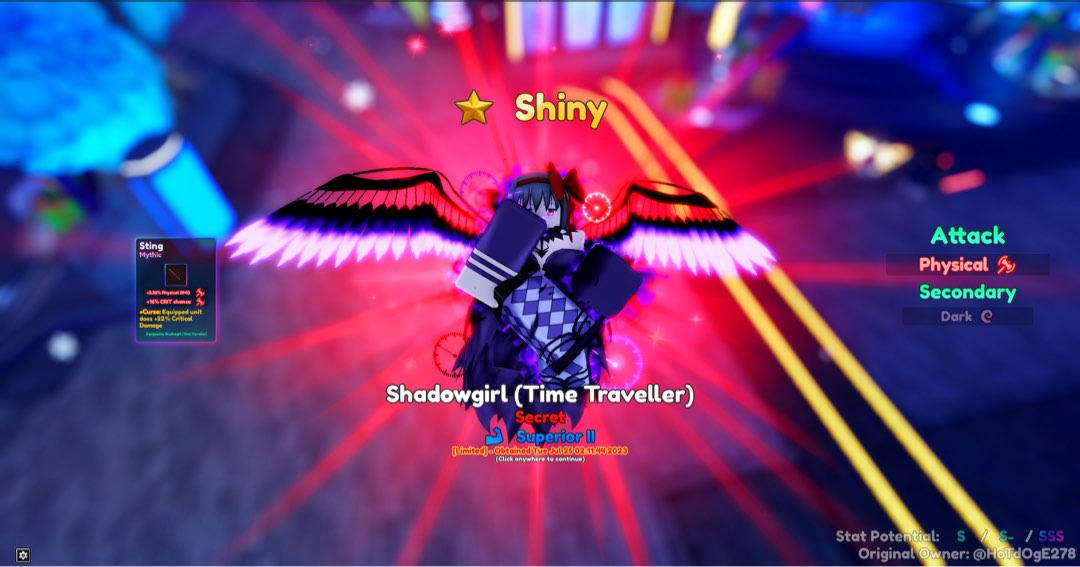 anime adventures shiny homuru/shadowgirl evo, 其他, 其他 - Carousell