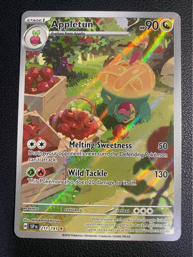 Appletun - 211/191 - Illustration Rare - Pokemon Scarlet & Violet ...