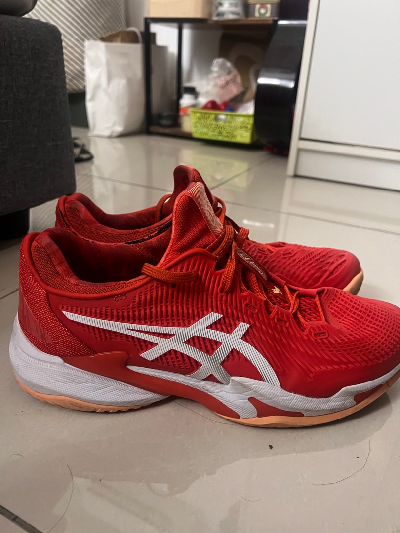 Asics Court FF3 Tennis Shoes Novak Crimson Red, Sports Equipment ...