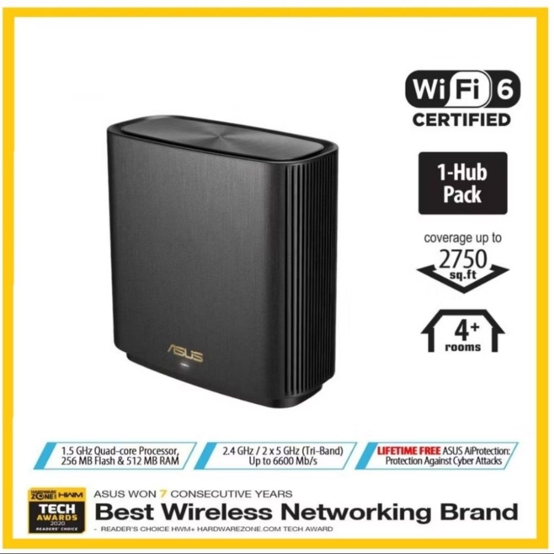 ASUS ZenWiFi AX6600 Tri-Band Mesh WiFi 6 Router XT8, Computers & Tech ...