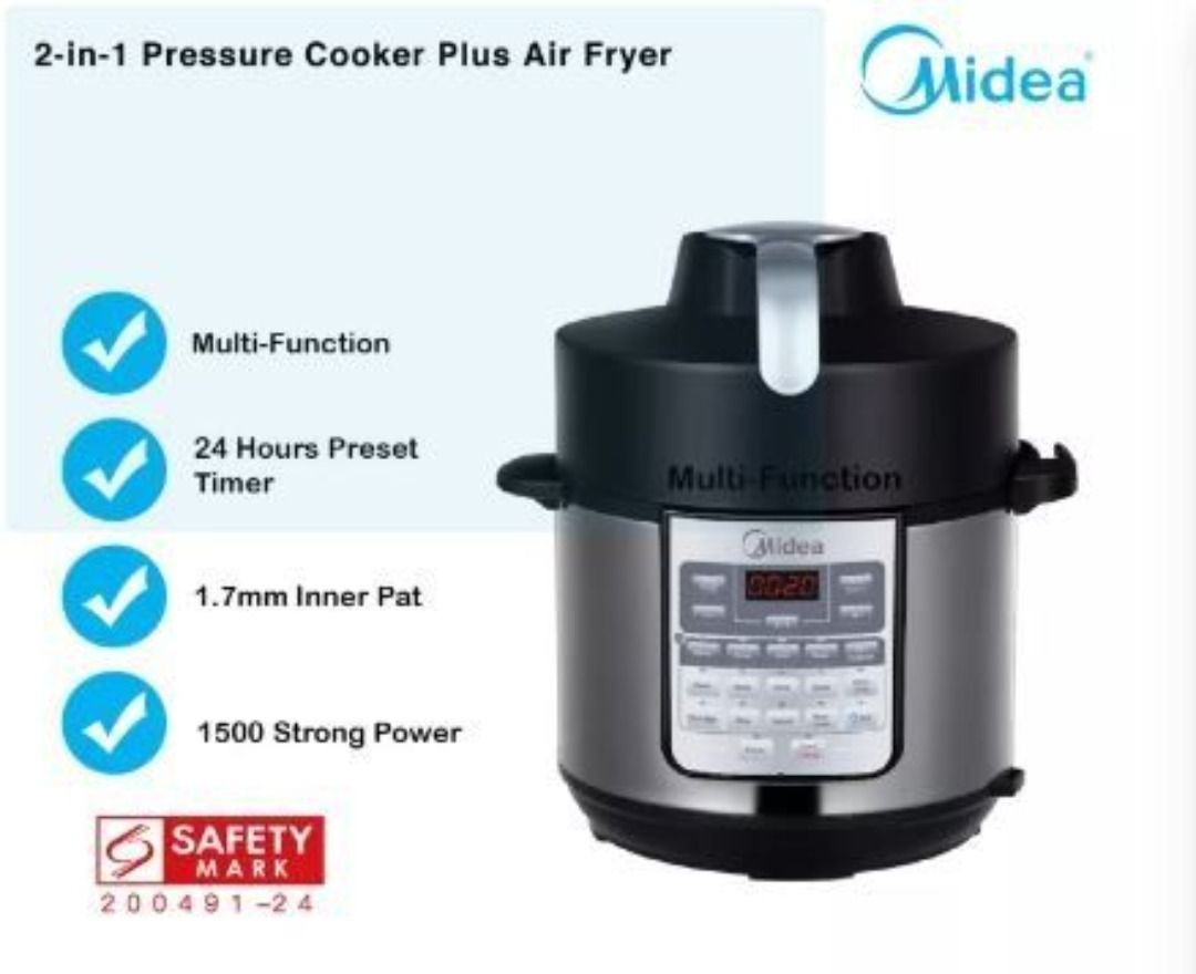 Authentic MIDEA Multi-Cooker cum Air Fryer (8-in-1) | Housewarming Gift ...