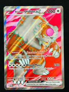Bloodmoon Ursaluna ex - 202/167 Full Art FA Secret Rare Scarlet and ...